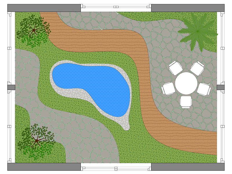 Patio dwg 08 - Bloque cad de Archweb