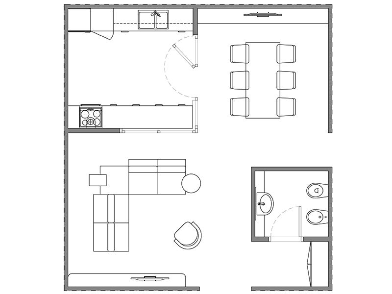 Living area dwg 06 - Archweb cad block