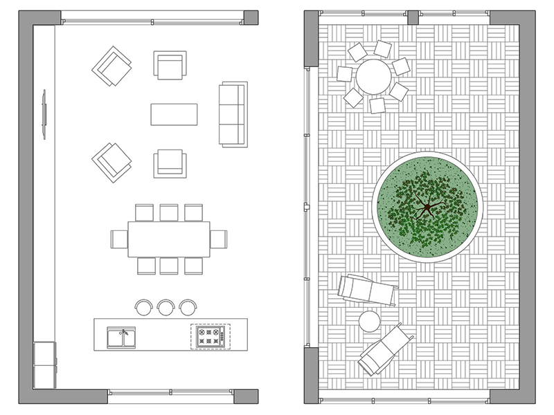 Zona giorno dwg 08 - Archweb cad