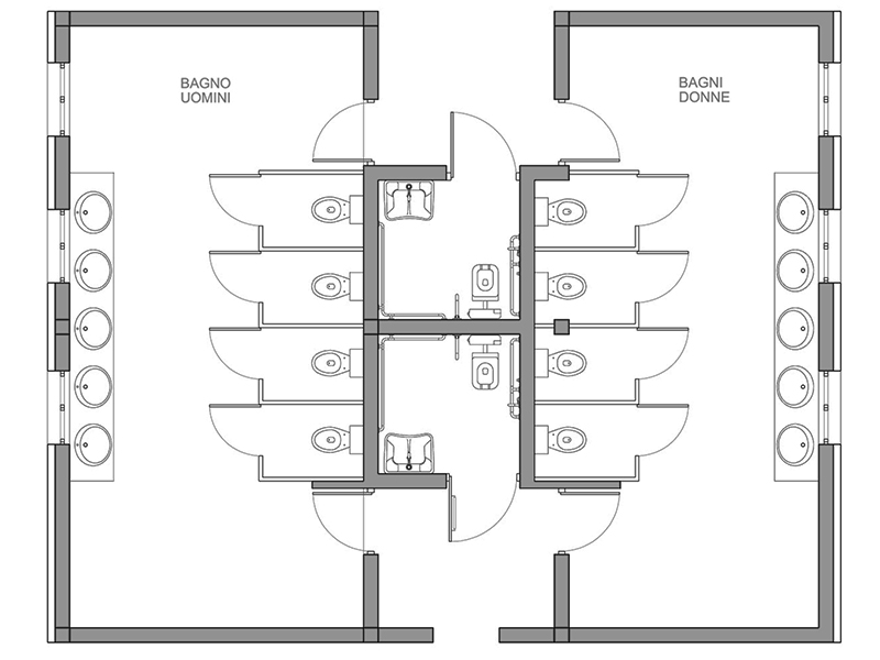 Öffentliche Toiletten 24 - Archweb dwg