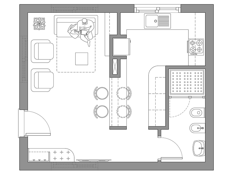 Studio flat dwg 05 - Archweb